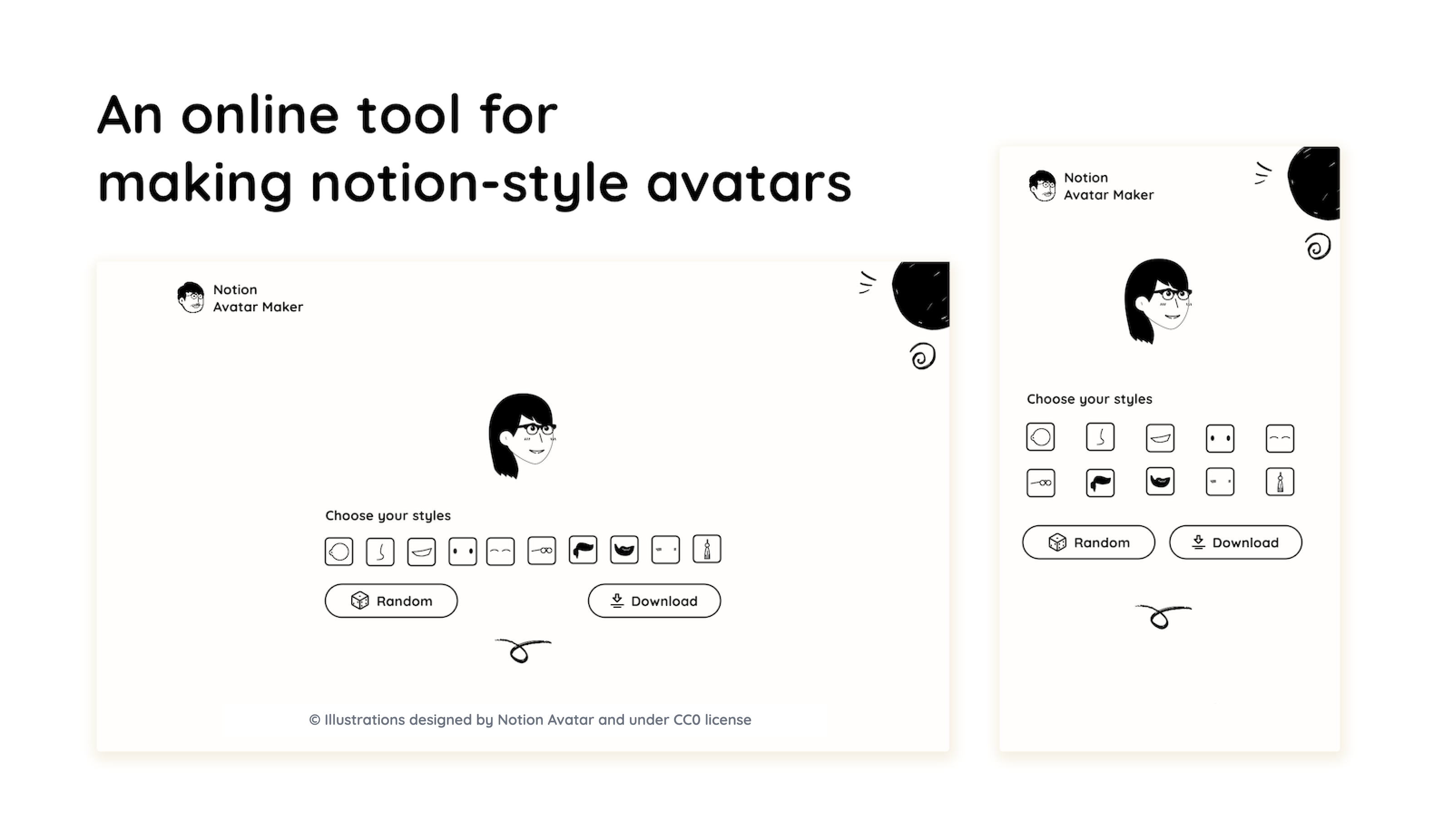 Notion Avatar - Create Beautiful Notion-Style Avatars Online